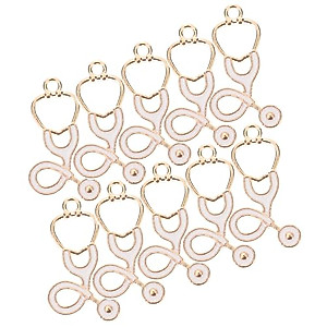 GALPADA 50 Pcs Nurse Pendant Stethoscope Charms Decorative Bracelet Pendants Nurse Dangle Charms DIY Jewelry Pendants Charms for Bracelets Making Jewelry Charms Necklace Pendant