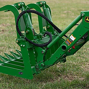 Titan Attachments 60in Root Grapple Bucket Attachment Fits John Deere Loaders, Hook and Pin Connection