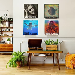 ChooKaChoo Now Playing Vinyl Wall Holder, Vinyl Record Stand Wall Mount, Strong Material and Structure, Easy to Install, White (Black)