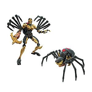Transformers Toys Generations War for Cybertron: Kingdom Deluxe WFC-K5 Blackarachnia Action Figure - Kids Ages 8 and Up, 5.5-inch