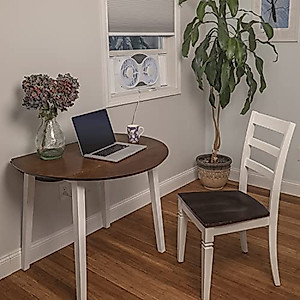 Comfort Zone CZ310R 9" 3-Speed, 3-Function, Expandable, Reversible Twin Window Fan with Remote Control, Removable Cover