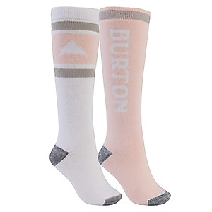 Burton Womens Weekend Midweight 2Pk, Stout White/Peach Melba, Medium/Large