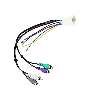 RED WOLF Aftermarket Radio Wire Harness Premium Sound System AMP Integration with 4RCA Connector Adapter for Toyota Lexus 1992-2001