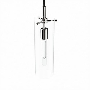 Modway Skylark Pendant Light in Clear Polished Nickel
