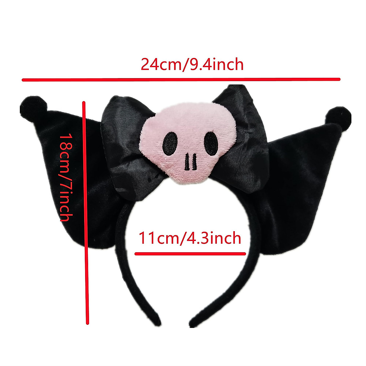 Vlmazlm Cosplay Hairpin Ear Headband Plush Hairband Women Kawaii Butterfly Costume Halloween Christmas Holiday Birthday Party Gift (style-F)