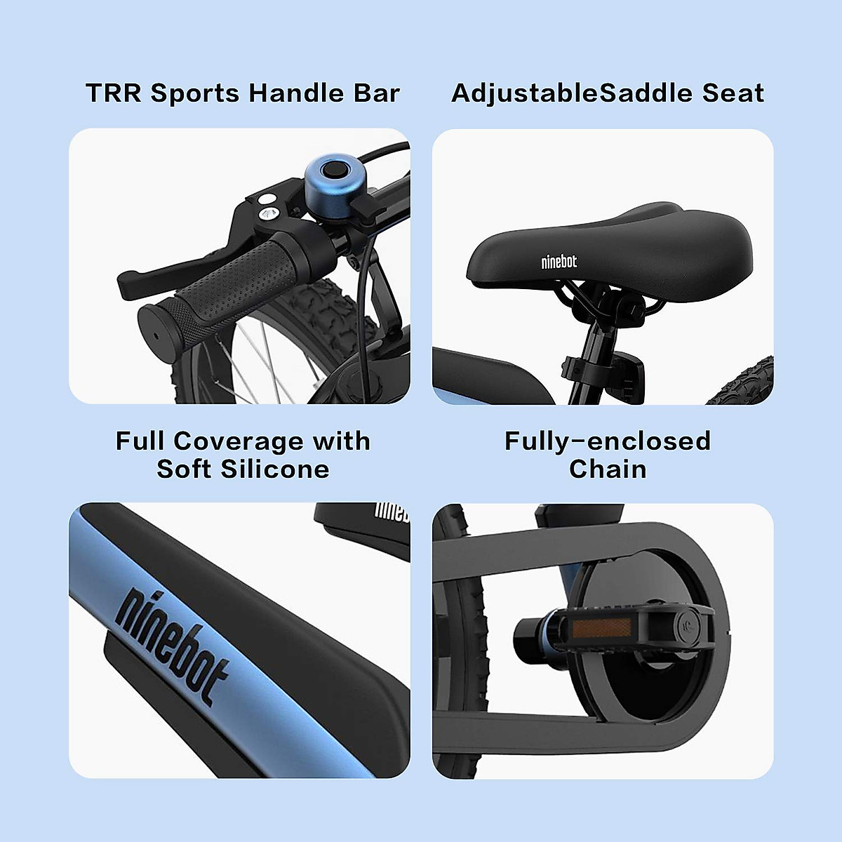 Segway Ninebot Kid’s Bike for Boys and Girls, 18 inch with Kickstand, Red