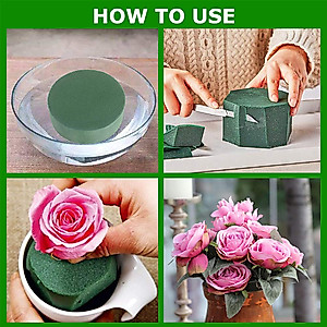 CCINEE Round Floral Foam,Wet Florist Foam Block Flower Arrangement Supplies for Craft Project,Pack of 20