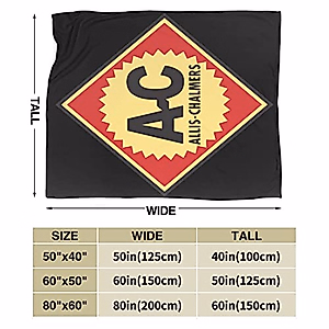Ultra Soft Allis Chalmers Throw Blanket Lightweight Flannel Fleece Bed Blanket for Couch Sofa Living Room Fuzzy Blanket for Adults Kids 80"X60"