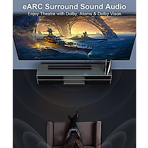 Etseinri 10K 8K 4K HDMI Cable 6.6ft, Certified 48Gbps Ultra High Speed HDMI® Cable 4K@120Hz 8K@60Hz eARC HDCP 2.2&2.3 Dynamic HDR D.olby Atmos Compatible with PS5 X-Box HDTV Monitor