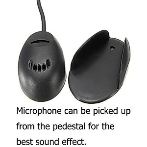 MICMXMO Car Microphone 2.5mm External Assembly Mic for Car Vehicle Head Unit Enabled Audio Stereo Radio Receiver GPS DVD, 3m Cable, Plug and Play