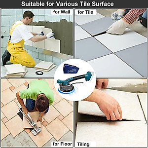 Tile Vibration Leveling Machine for Makita 18V Battery, Cordless Portable Tile Vibrator Tool with 5 Adjustable Speed & Suction Cup & Digital Display & Package Bag for Floor Wall Tile(Tool Only)