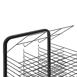 LUOSHALIYA 20 Layers Wire Art Drying Rack, Stackable Metal Stainless Steel Art Rack Power Coated with Pulleys, Flexible Shelves Mobile Cart for Painting Craft Artwork Canvas Storage