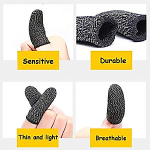 Shlia Mobile Game Finger Sleeve [8 Pack], Touch Screen Finger Sleeve Breathable Anti-Sweat Sensitive Shoot and Aim Keys for Rules of Survival/Knives Out for Android & iOS