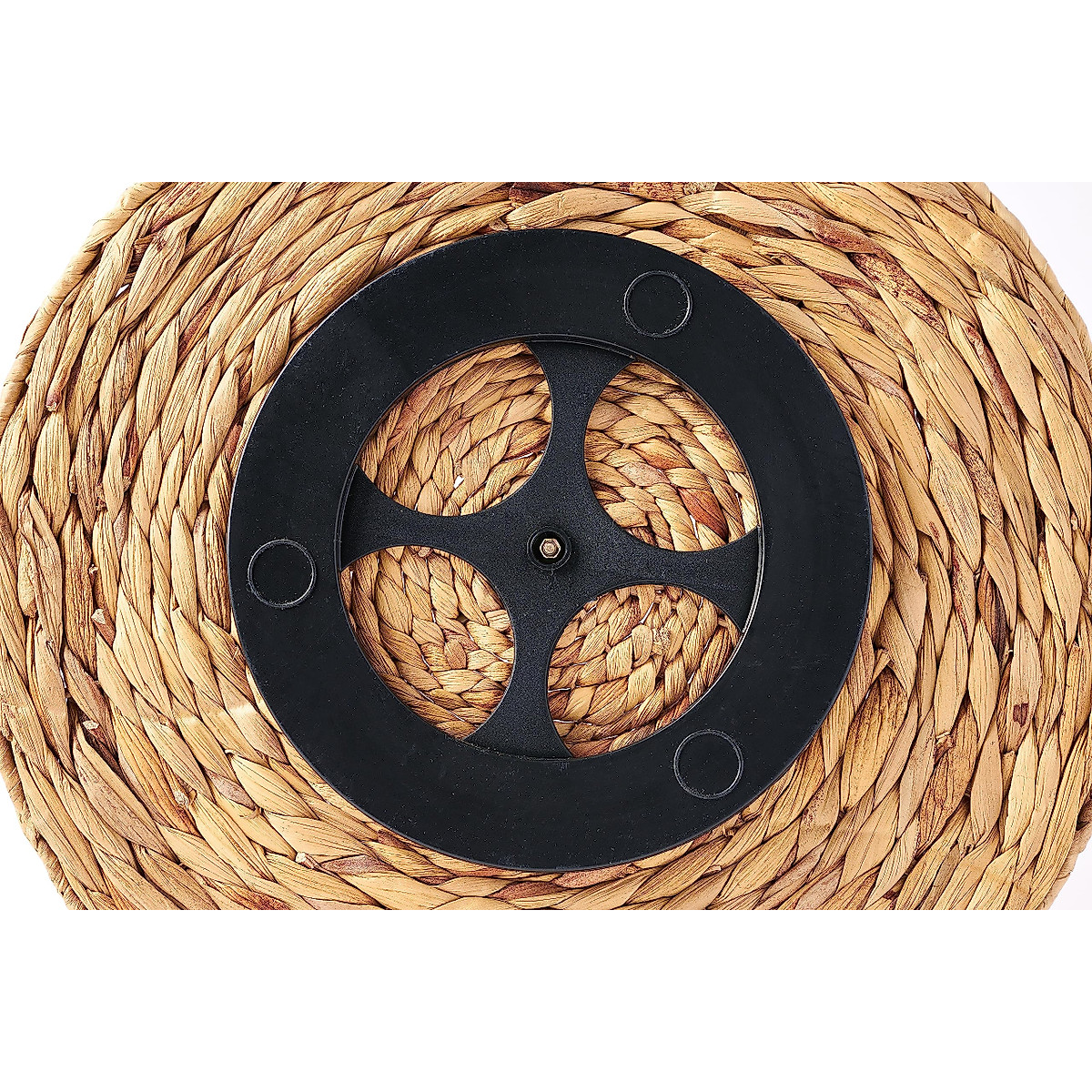 Mud Pie Hyacinth Tray Lazy Susan, 2" x 16 1/2" dia, Brown