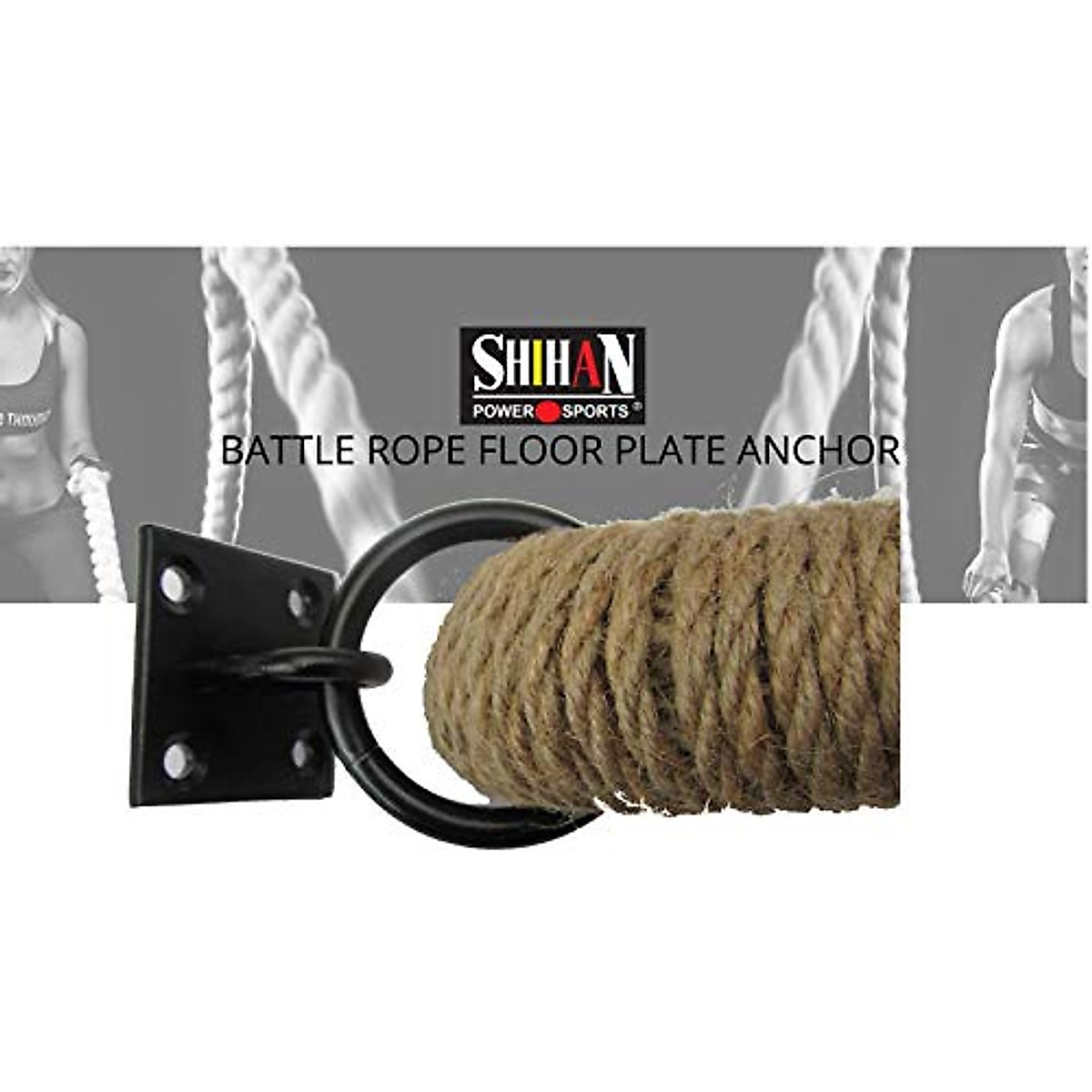 Shihan Battle Rope Anchor Plate for Wall or Floor Fixing Vertically Horizontally Power Sports TS-3