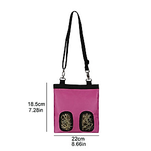 GeerDuo Rabbit Hay Feeder Bag, Guinea Pig Hay Feeder Storage, Hanging Feeding Hay for Small Animals Larege Size 600D Oxford Cloth Fabric(M,Green)