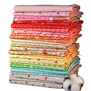 Heart and Home Fabrics Lori Holt Fabrics 10 Mixed Scrap Fat Quarters for Riley Blake, 2 12 Yards Total, 100 Cotton