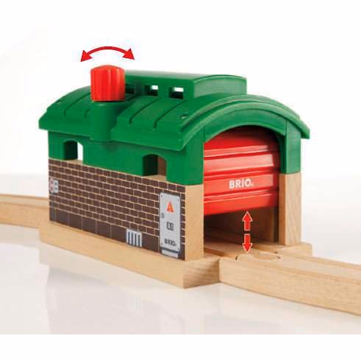 BRIO World 33574 - Train Garage - 1 Piece Wooden Toy Train Accessory for Kids Age 3 and Up