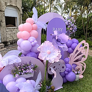 Pink and Purple Party Balloons, 50Pcs 12 Inch Purple Pink Balloons, Metallic Pink Purple Latex Balloons Birthday Party Balloons for Girls Birthday Baby Shower Wedding Party Decorations