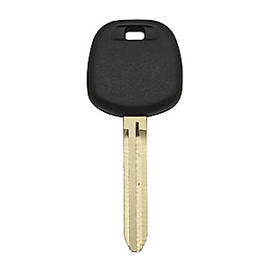 AKS Keys New Uncut Transponder Key Compatible with Toyota - 4D74 "H" TOY44H-PT