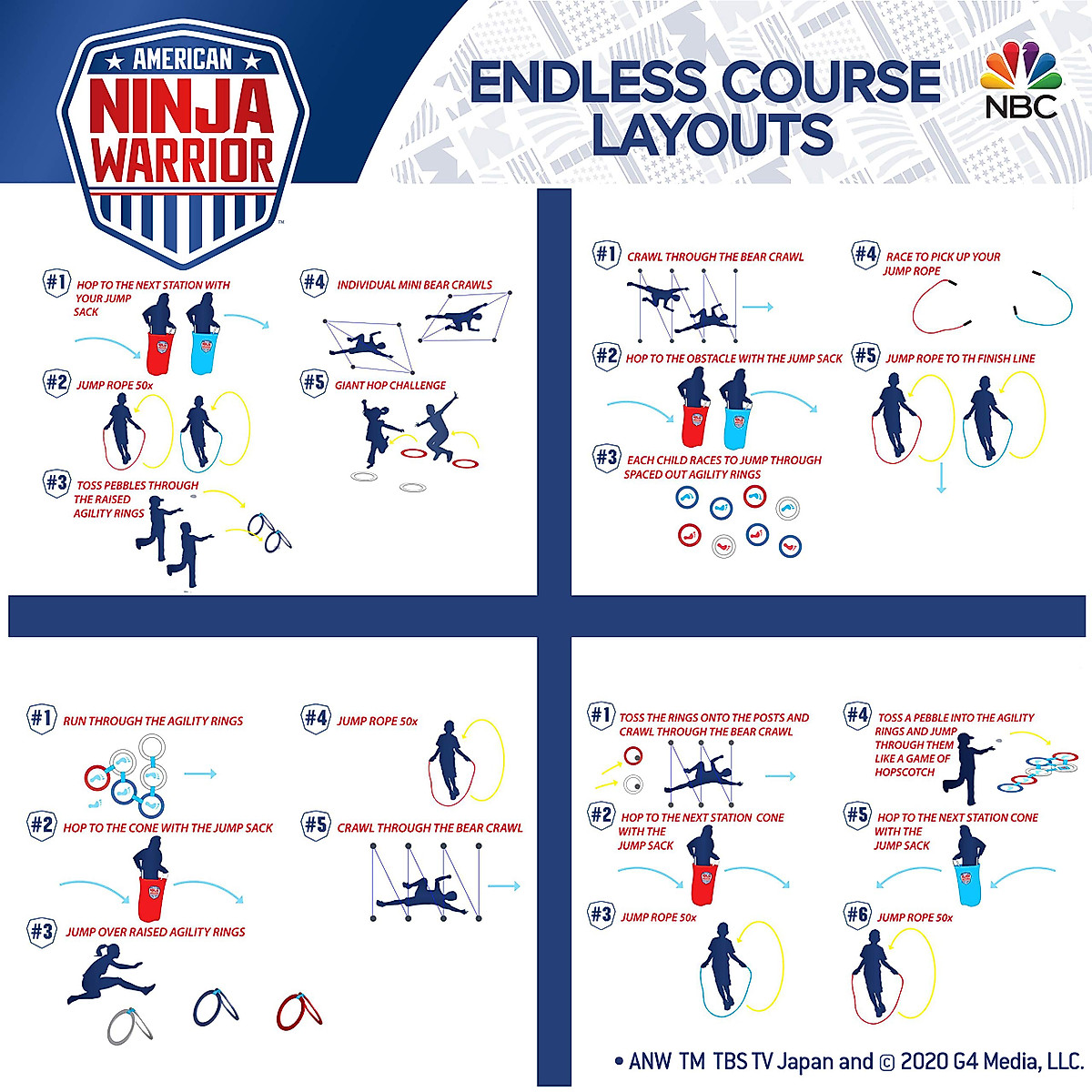 American Ninja Warrior Competition Obstacle Course - Competition Race Course - Great For Children, Teens, and Adult Athletes - Perfect Outdoor Fun Racing Obstacles For All Ages!