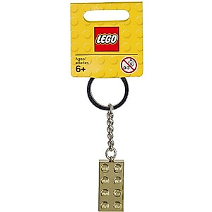 Lego Gold 2x4 Stud Key Chain