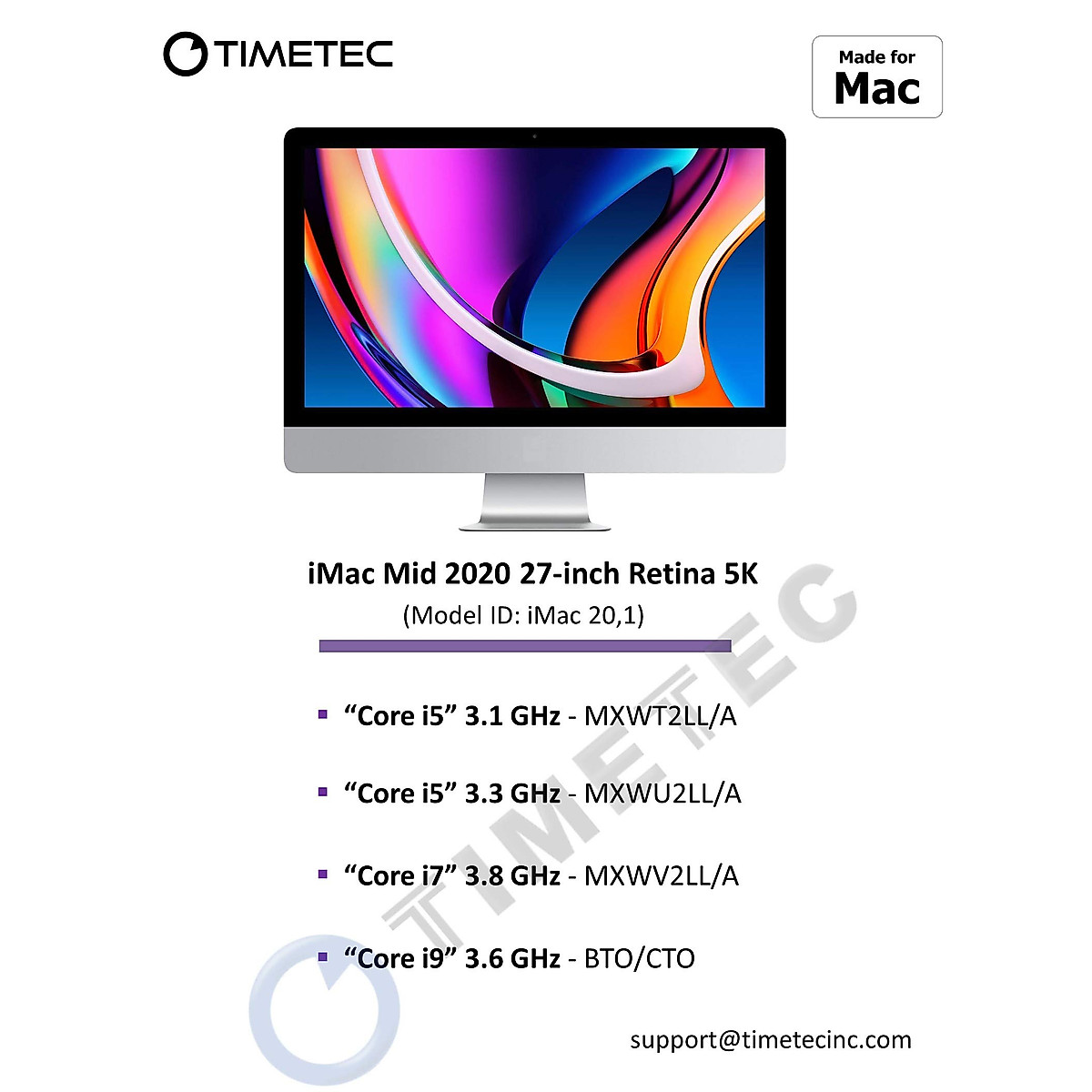 Timetec 32GB KIT(4x8GB) Compatible for Apple DDR4 2666MHz for Mid 2020 iMac (20,1/20,2) / Mid 2019 iMac (19,1) 27-inch w/Retina 5K Display PC4-21333 / PC4-21300 CL19 SODIMM Memory MAC RAM Upgrade