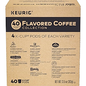 Keurig Flavored Coffee Pods Collection Variety Pack, Single-Serve Coffee K-Cup Pods Sampler, 40 Count