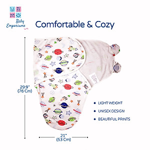 BABY EMPORIUMS swaddles for Newborn | Adjustable Swaddle 0-3 Month 7-14 lbs. | Unisex Soft with Plush and Warm Pack of 3 Wraps Delightful Appealing Designs