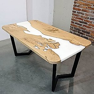 Epoxy Table, Live Edge Wooden Table, Epoxy Resin River Table, Natural Wood,Dining table, Natural Epoxy Table, Resin Table