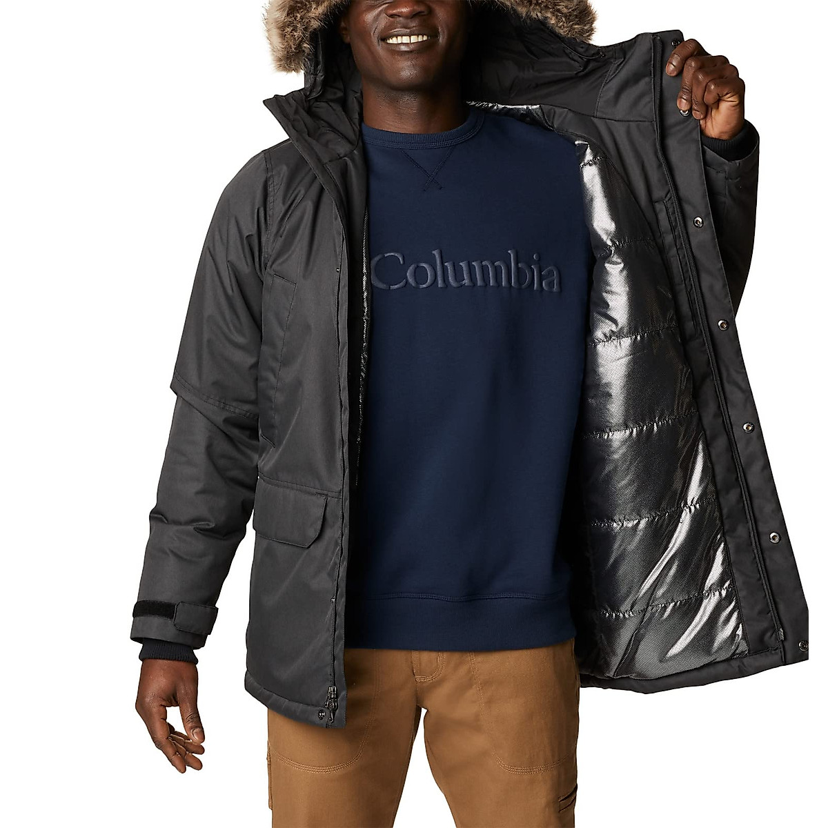 Columbia Men's Penns Creek II Parka, Black, Small