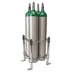 Stack & Rack Oxygen Tank Storage Rack - Holds 4 E Size Cylinders