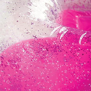 3C4G Pink Glitter Confetti Chairs - Inflatable Lounge Chair for Kids - Comfortable & Portable Blow Up Chair Perfect for Outdoors, Bedrooms, Game Room, Dorms & More! by Make It Real