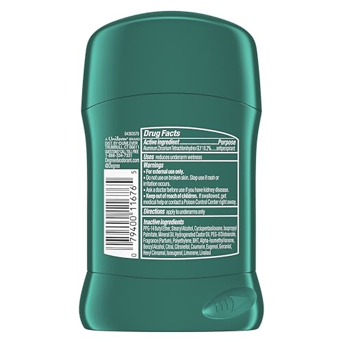 Degree Men Original Protection Antiperspirant Deodorant Cool Rush Pack of 12 48-Hour Sweat & Odor Protection Antiperspirant For Men 1.7 oz