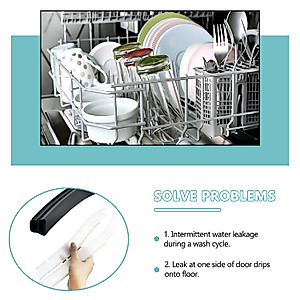 154827601 Dishwasher Door Seal 809006501 Lower Seal 154701001 Splash Shield Kit Compatible with Frigidaire Kenmore Replace AP5690109 PS8260227 154845301 154211801 by Cenipar