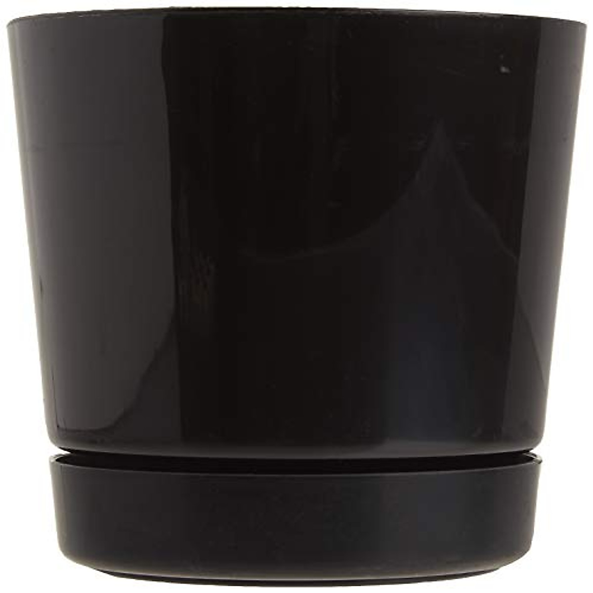 Novelty Majestic Full Depth Round Cylinder Pot, Glossy Black, 6-Inch (10068)