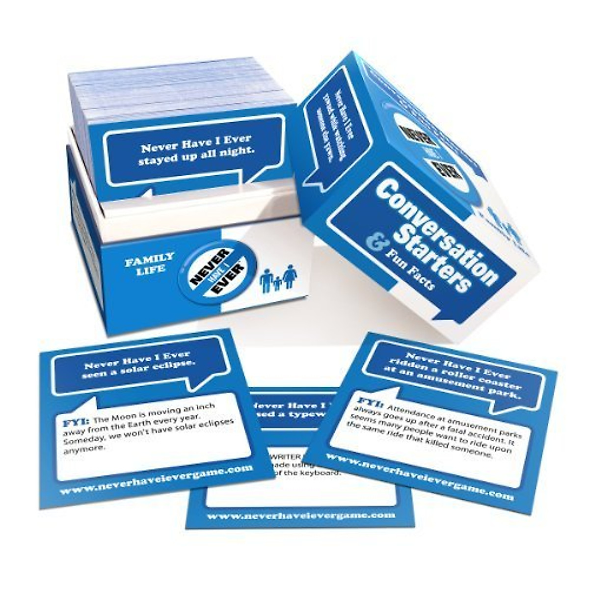 Never Have I Ever Conversation Starters: Family Edition | Funny Card Game for Parties, Get Togethers, Vacations, Game Nights & Gifts | Fun Card Games for Family, Teens and Kids | 150 cards | Ages 8+