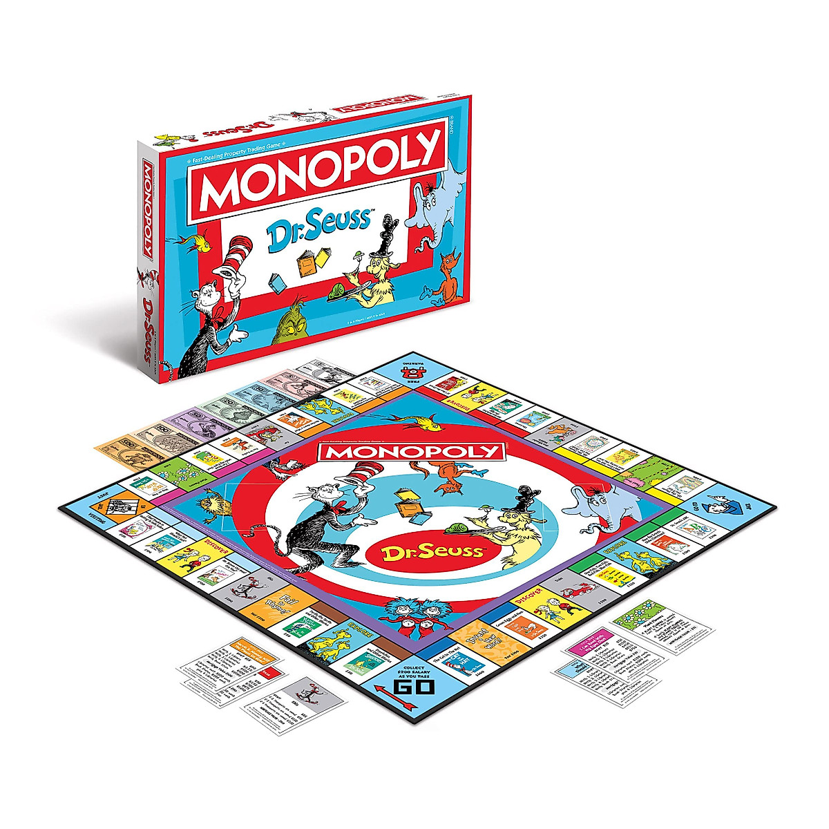 Monopoly: Dr. Seuss | Buy, Sell, Trade Dr. Seuss Books | Collectible Classic Monopoly Game Featuring Custom Game Board & Artwork | Officially-Licensed Dr. Seuss Game & Merchandise