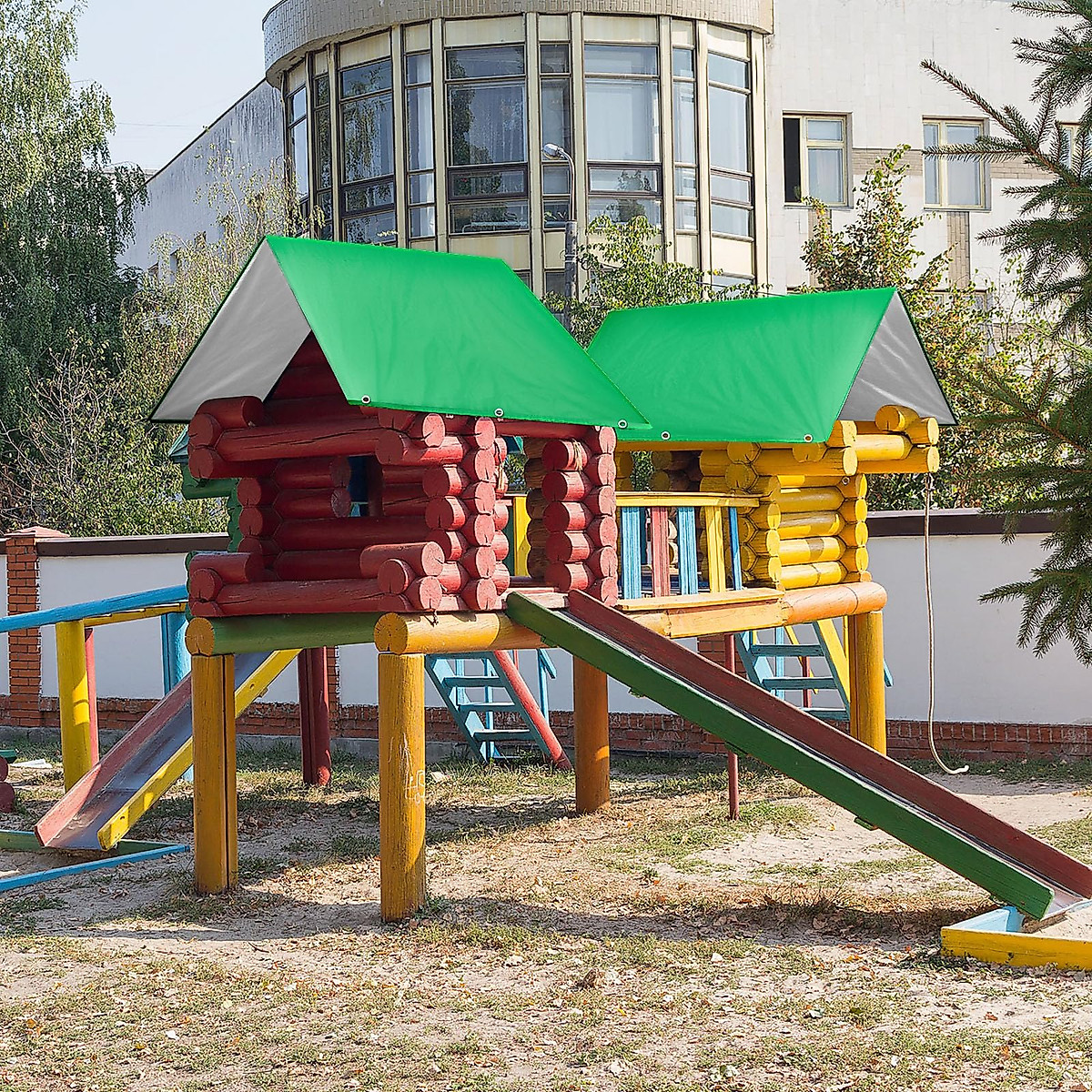 3 Pieces 52 x 89 Inch Swing Set Replacement Tarp for Play Set Outdoor Swingset Shade Kids Playground Canopy Swing Replacement Canopy Waterproof Cover Replacement Tarp Sunshade for Backyard Outdoor