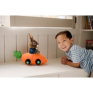 Animal Adventure | Peter Rabbit and Flopsy | Collectible 11" Singing Plush Peter Rabbit Driving a Carrot Car