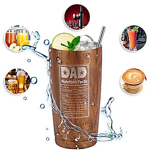 NUI LIVING 20 OZ Best Dad Ever Stainless Steel Tumbler: Unique Gift Idea for Men, Husband, Father - Christmas, Anniversary, Birthday; Eco-Friendly, Spill-Proof & Insulated for Perfect Temperature