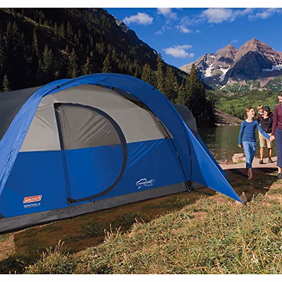Coleman Camping Tent | 8 Person Montana Cabin Tent with Hinged Door