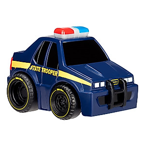 Little Tikes My First Cars Crazy Fast Cars Police Car (Trooper) Pullback Toy Car Vehicle with Epic Speed and Distance, Goes up to 50 ft