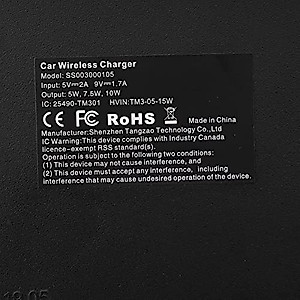 CarQiWireless Wireless Charger for Toyota Highlander 2014-2019 with Dual Charging, Center Console Wireless Phone Charging Pad