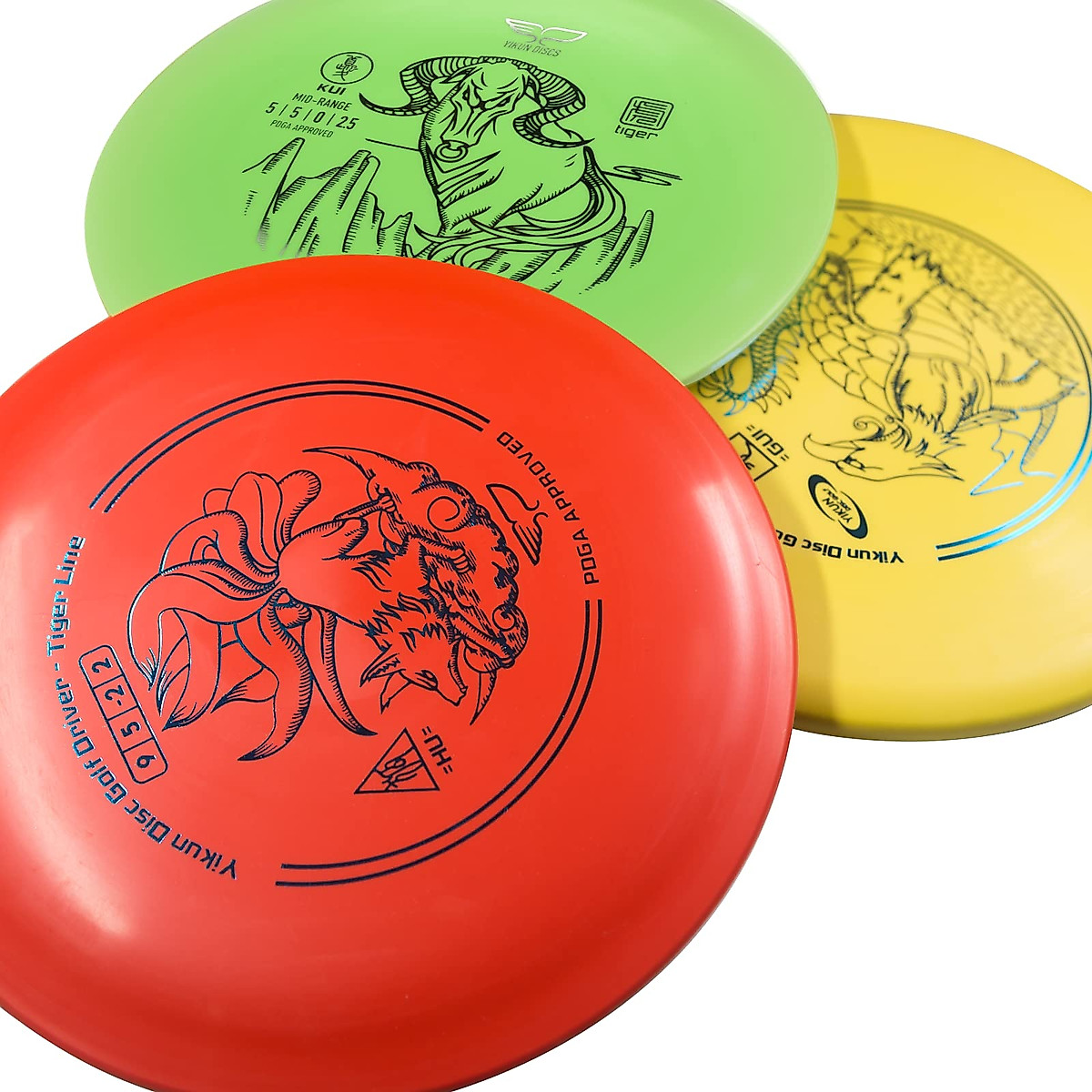 Yikun Disc Golf Starter Set PDGA Approved 4 Disc Golf Starter Kits for Men, Women, and Kids, Putter, Midrange, Driver, Mini Disc, Weight Ranges 165-175, Beginner Discs Golf Set