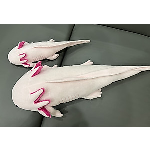 ZHONGXIN MADE Simulation Axolotl Plush - Super Large 30Inch Pink Axolotl Stuffed Animal, Realistic Cute Pink Reptilian Toys Real Plushie Large Weighted, Unique Plush Gift Collection for Kids