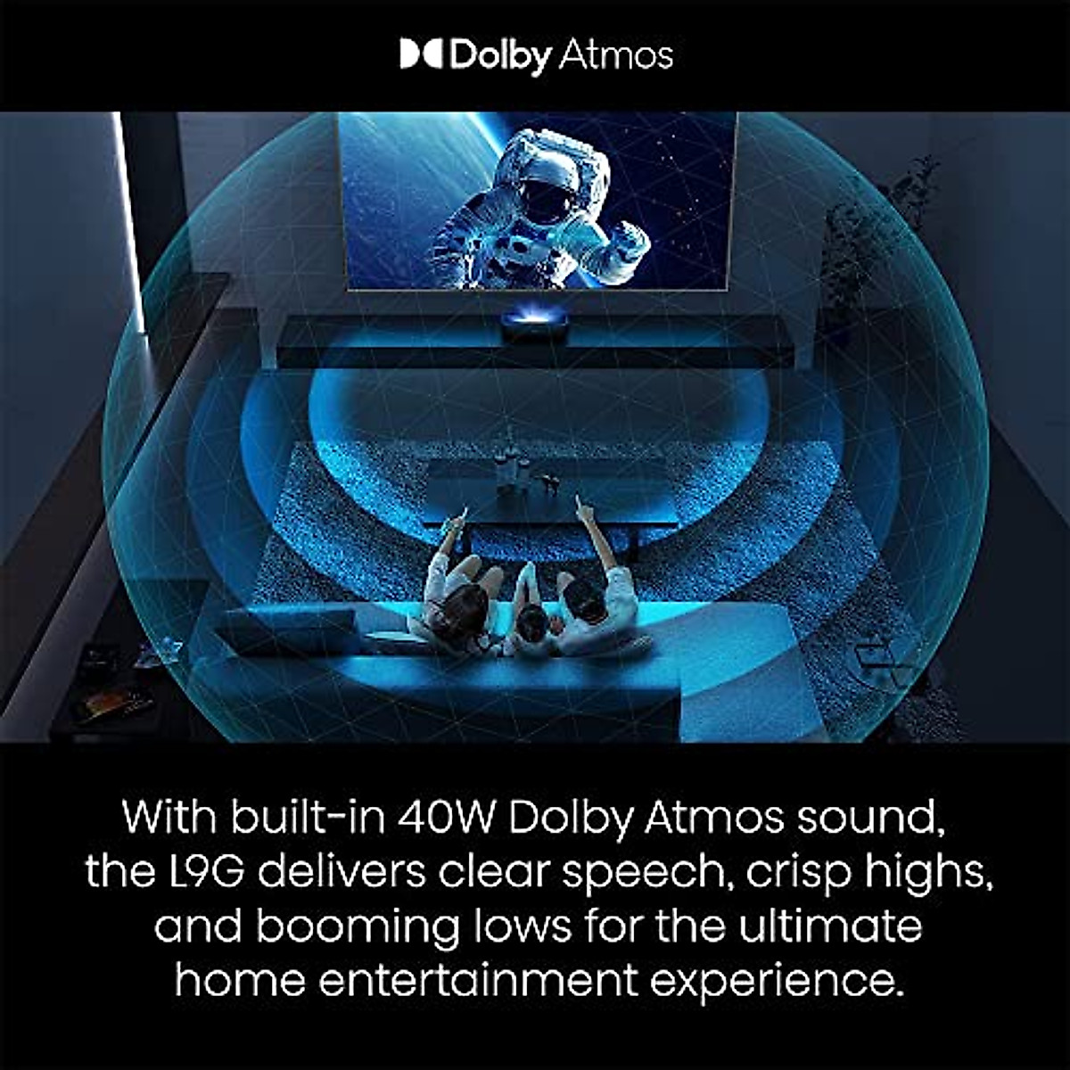 Hisense 100L9G 100" Laser TV TriChroma 4K Projector & DLT100B 1.0 Gain ALR Screen Bundle with 2 YR CPS Enhanced Protection Pack