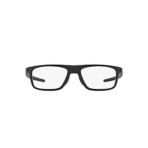 Oakley Men's OX8127 Pommel Rectangular Reading Glasses, Satin Black, 53mm + 1