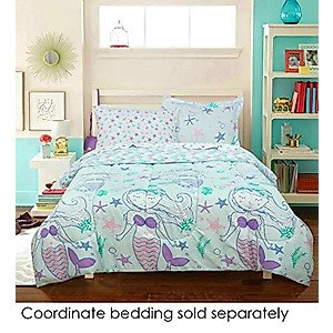 Kidz Mix Mystical Mermaid Window Curtains, 48x84, Blue