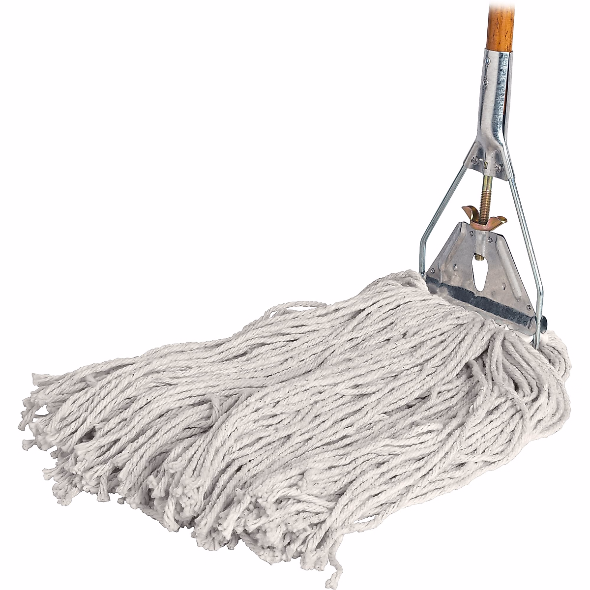 Genuine Joe-GJO54201 Cotton Wet Mop with Handle 60" Width x 0.94" Height; Cotton HeadWood Handle – Lightweight